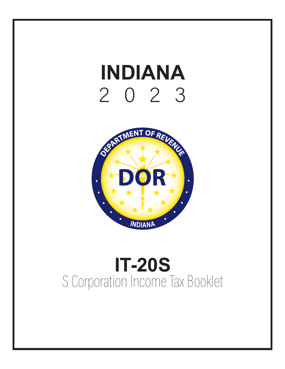 Download Instructions for Form IT-20S, State Form 10814 Indiana S ...