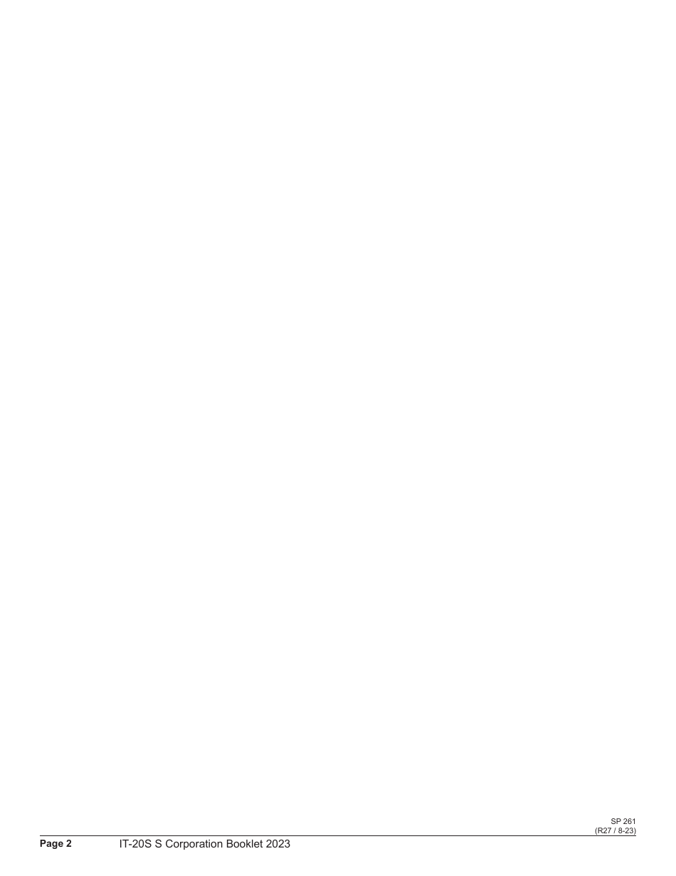 Download Instructions for Form IT-20S, State Form 10814 Indiana S ...