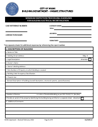City of Miami, Florida Minimum Inspection Procedural Guidelines for ...