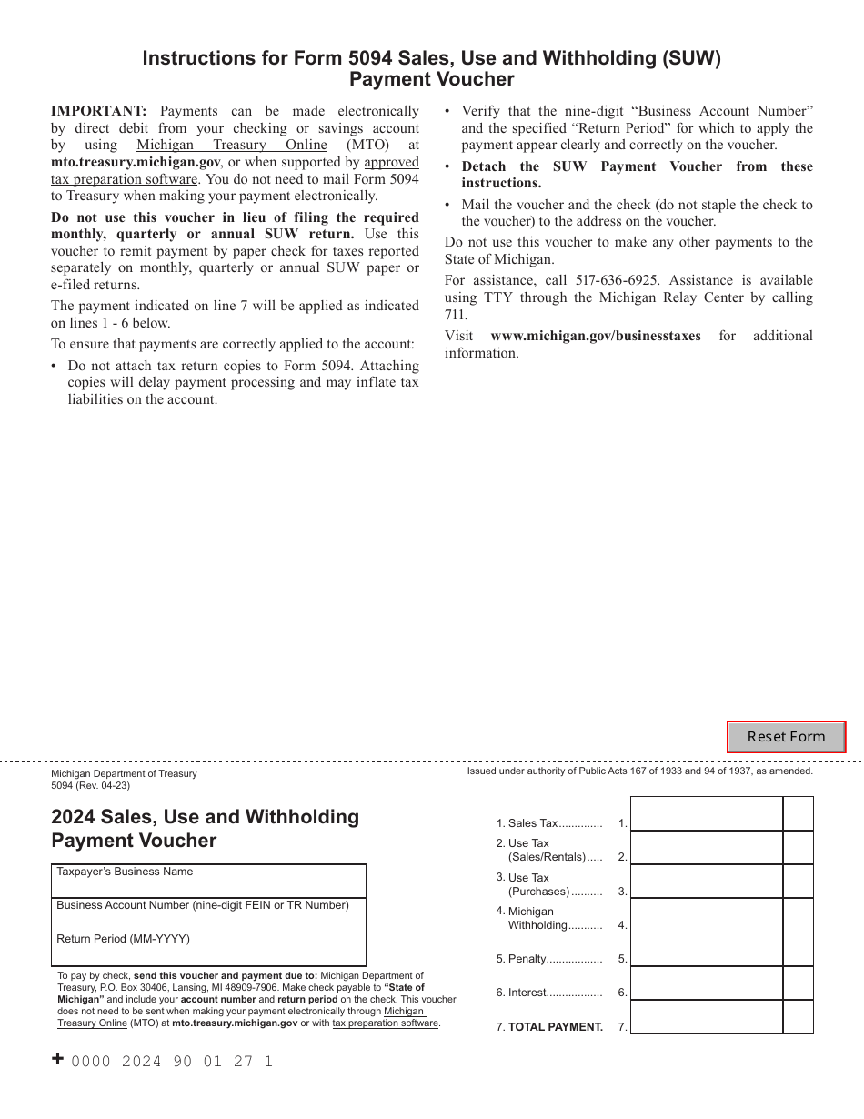 Form 5094 Download Fillable PDF or Fill Online Sales, Use and ... Form 5094 Download Fillable PDF or Fill Online Sales, Use and ...