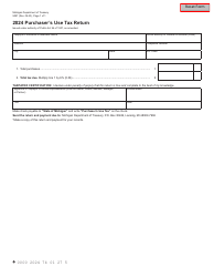Form 5087 Download Fillable PDF or Fill Online Purchaser's Use Tax ...