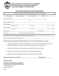 Maine Application for Group Home Fishing Permit - Fill Out, Sign Online ...