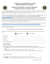Florida Request by Individual Pro Se Creditor to Receive Email ...