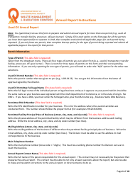 Download Instructions for Used Oil Annual Report PDF | Templateroller