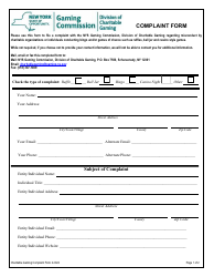 New York Charitable Gaming Complaint Form - Fill Out, Sign Online and ...