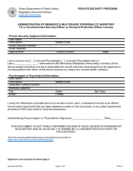 Form PSP-13 - Fill Out, Sign Online and Download Fillable PDF, Texas ...