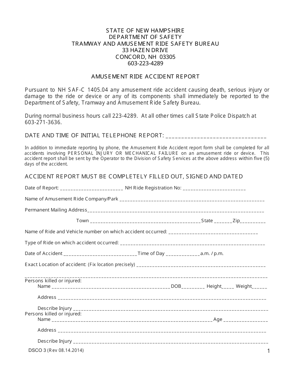 Form DSCO3 - Fill Out, Sign Online and Download Fillable PDF, New ...