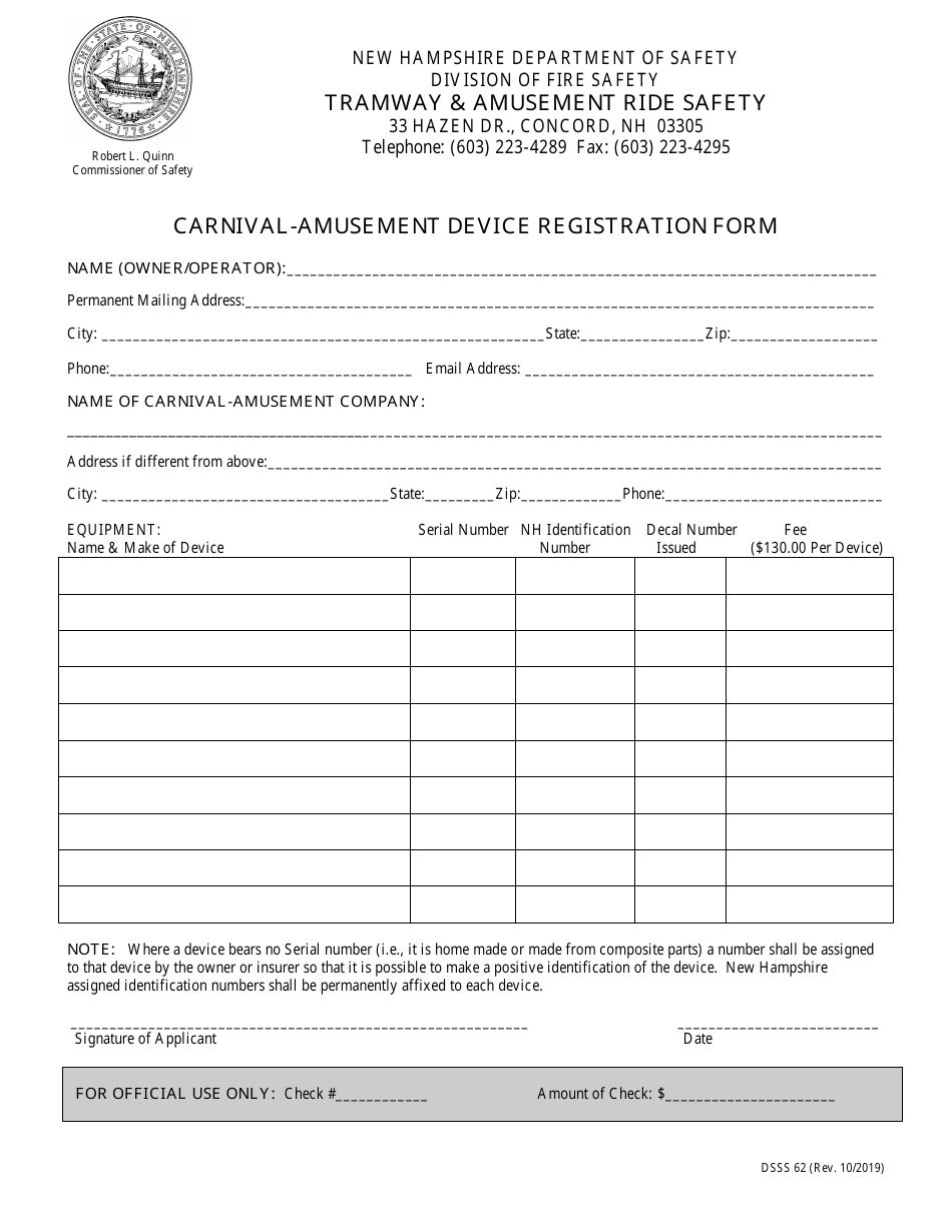 Form DSSS62 - Fill Out, Sign Online and Download Fillable PDF, New ...