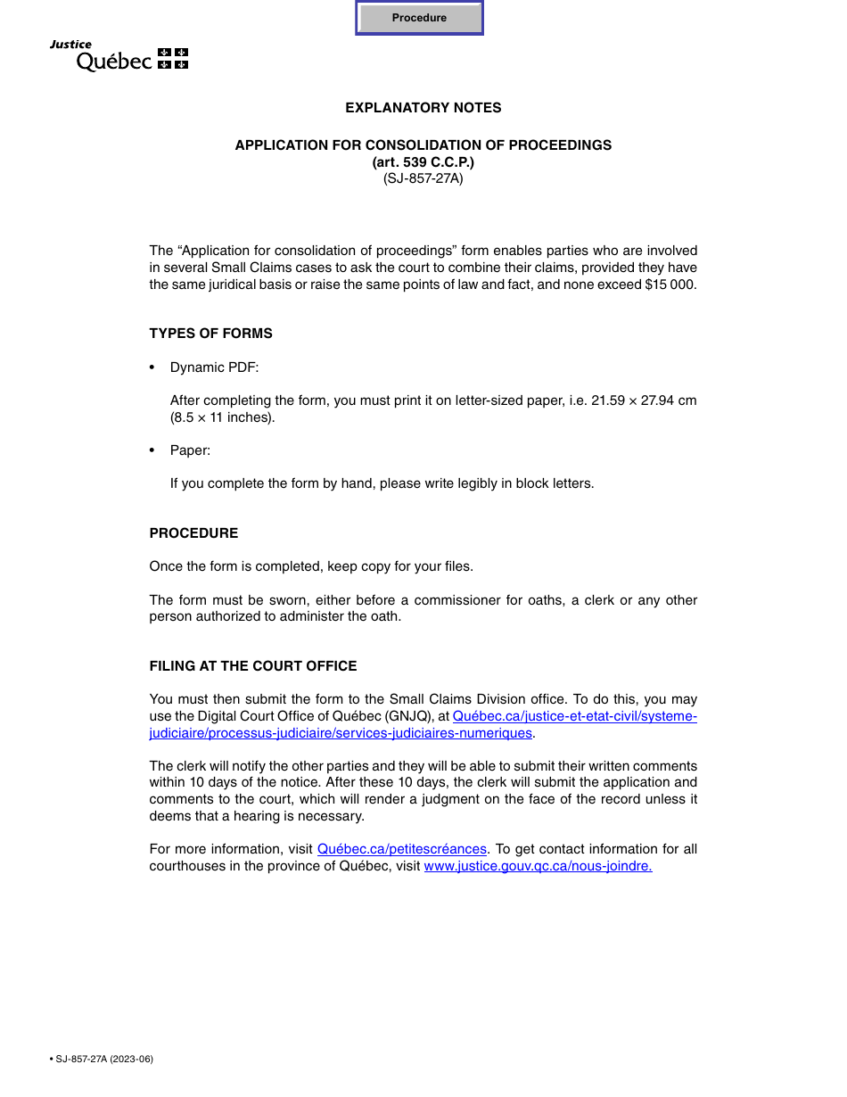 Form SJ-857-27A - Fill Out, Sign Online and Download Fillable PDF ...