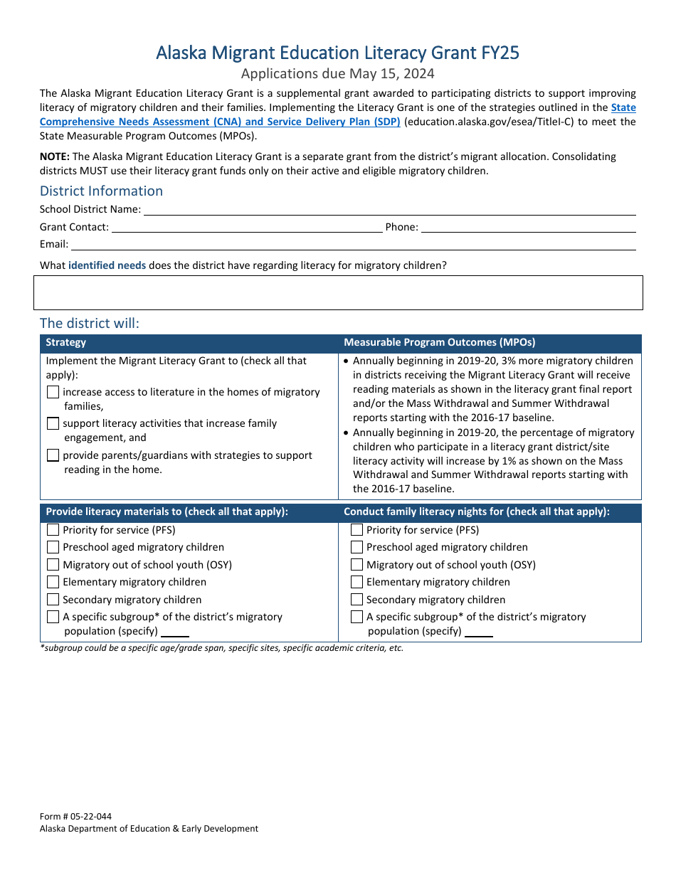 Form 05-22-044 - 2025 - Fill Out, Sign Online and Download Fillable PDF ...