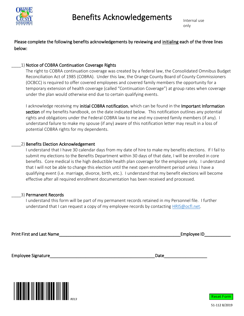 Form 51-112 - Fill Out, Sign Online and Download Fillable PDF, Orange ...