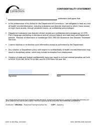 Form DOC14-003 Download Printable PDF or Fill Online Confidentiality ...