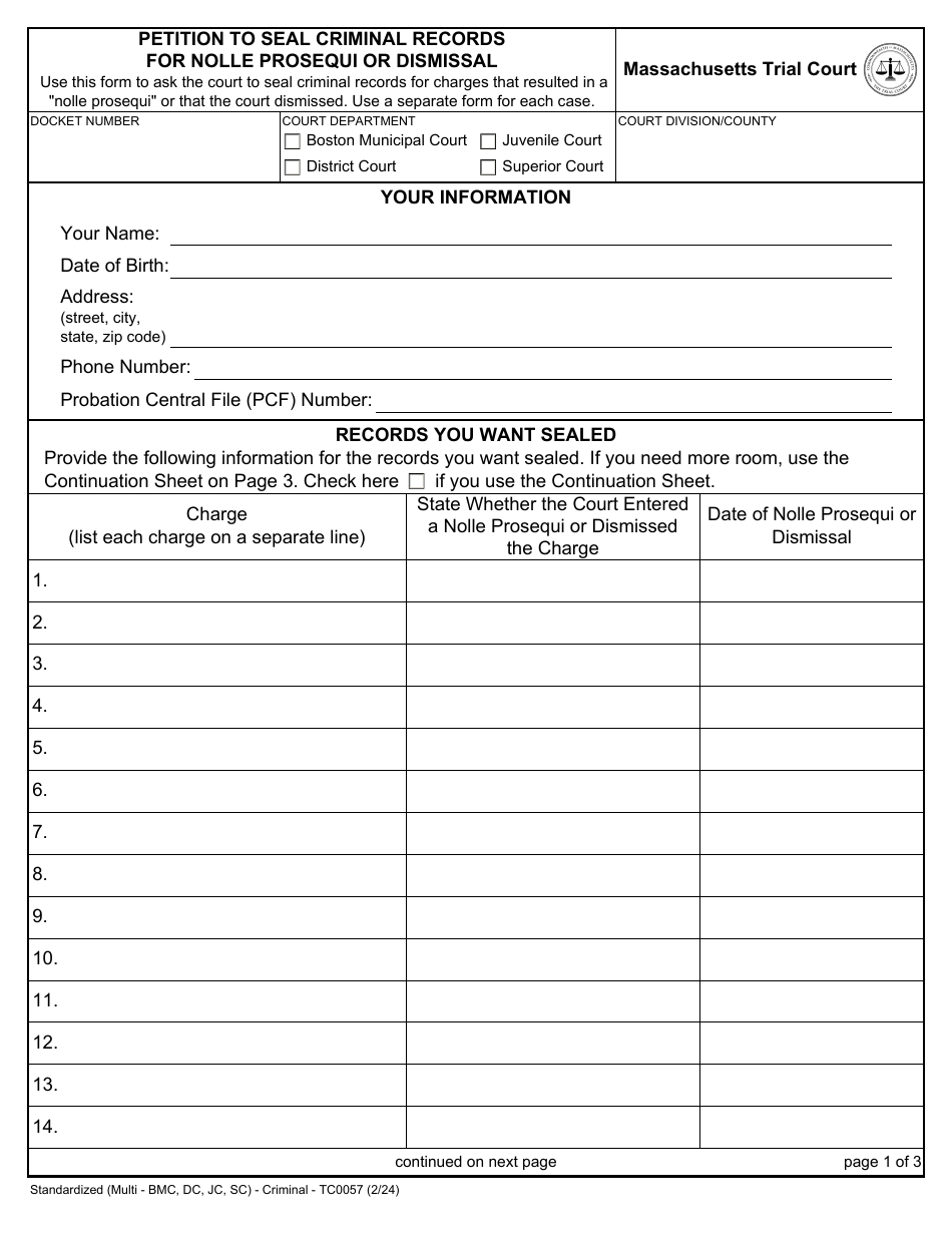 Form TC0057 - Fill Out, Sign Online and Download Fillable PDF ...
