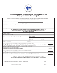 Rhode Island Employment Verification Form (Evf) - Rhode Island Health ...