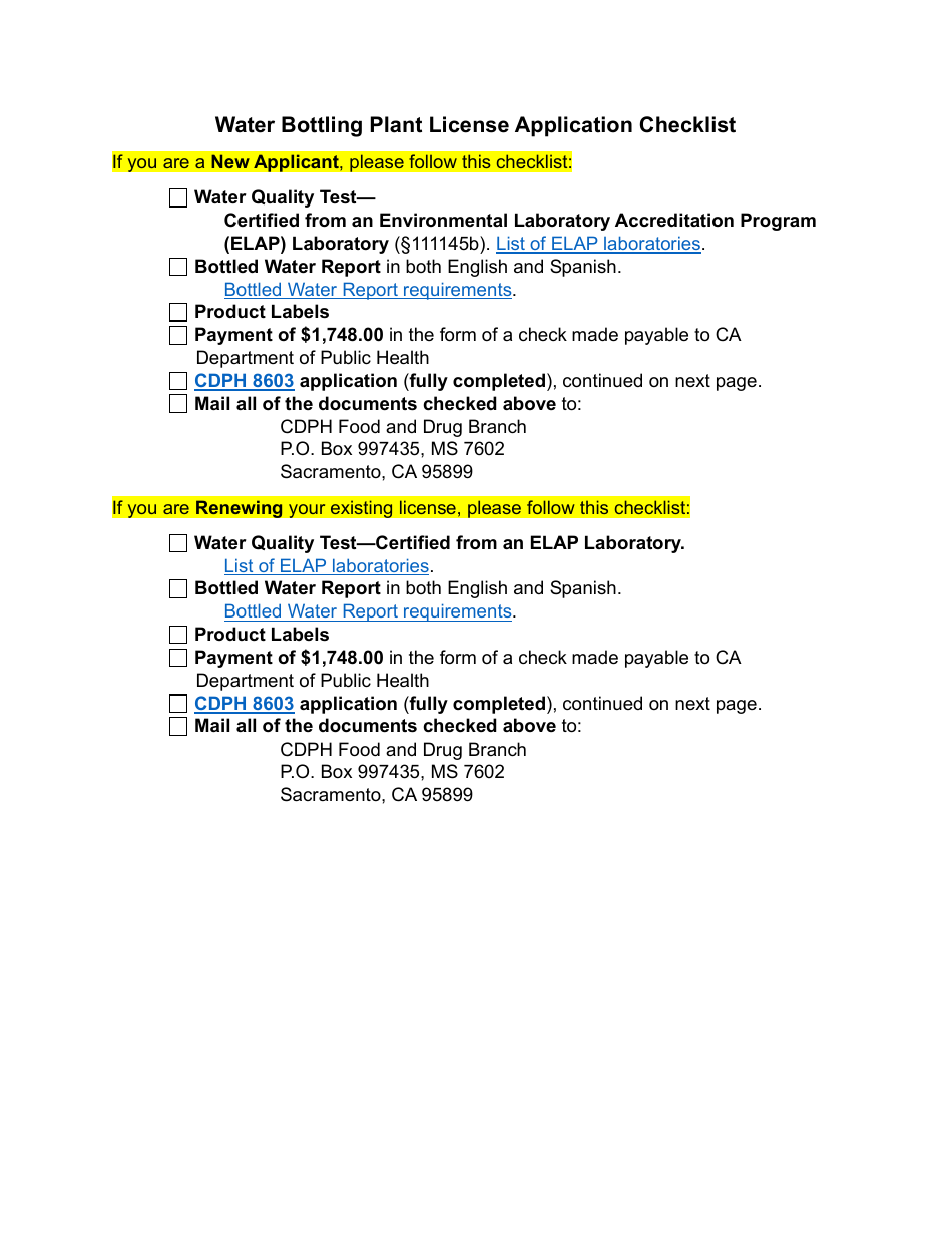 Form CDPH8603 - Fill Out, Sign Online and Download Fillable PDF ...
