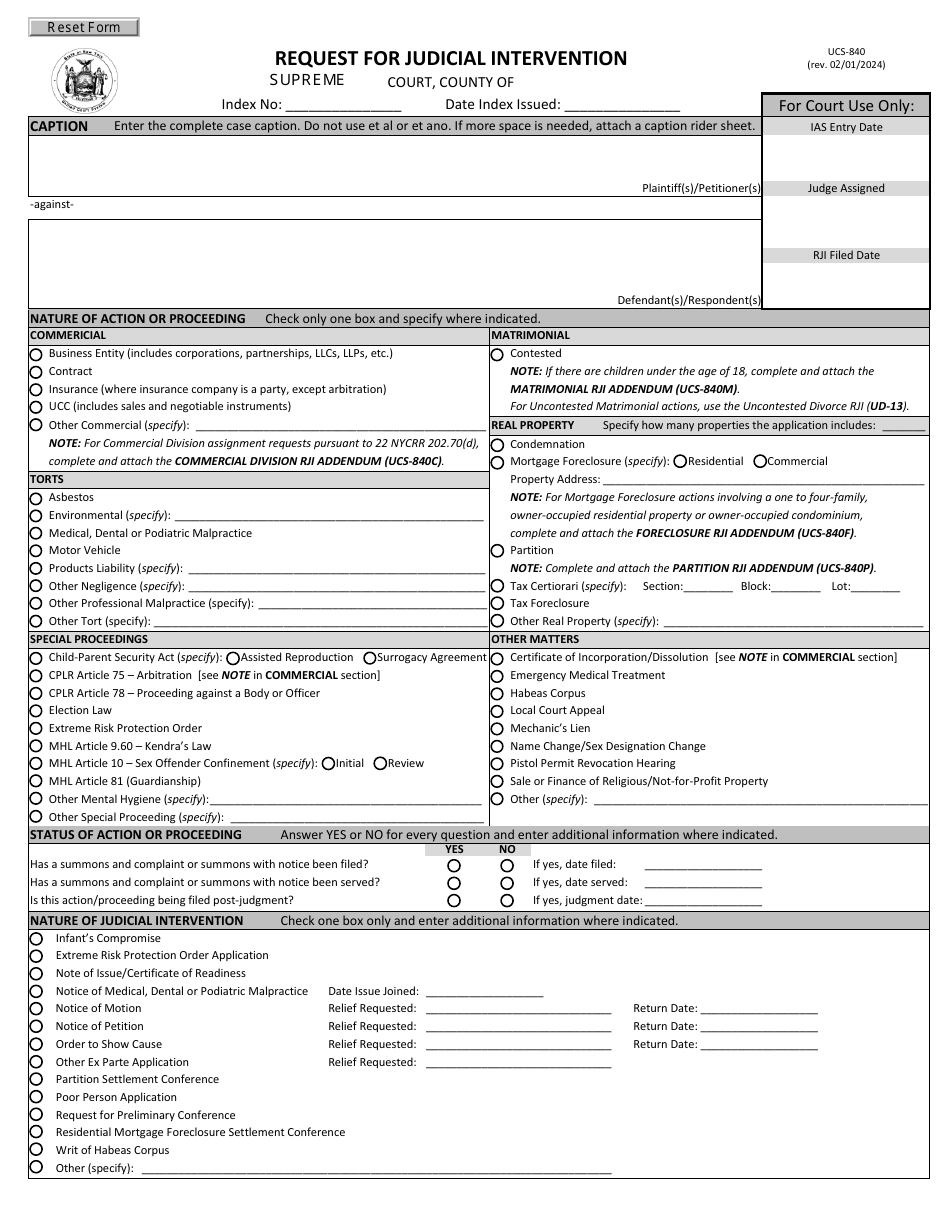 Form Ucs 840 Download Fillable Pdf Or Fill Online Request For Judicial