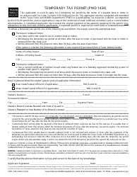 Form PWD1434 Download Fillable PDF or Fill Online Temporary Tax Permit ...