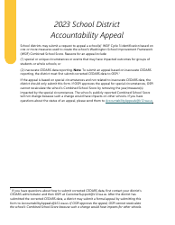 2023 Washington Accountability Appeal Form Download Fillable PDF ...