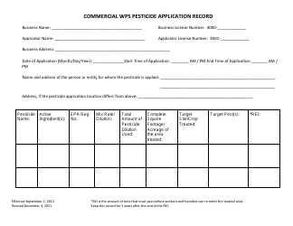 Utah Commercial Wps Pesticide Application Record - Fill Out, Sign ...