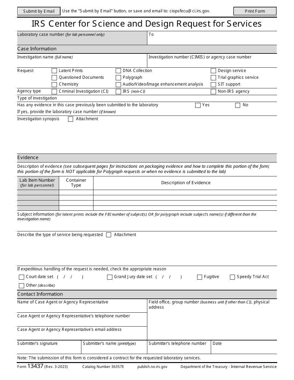 IRS Form 13437 - Fill Out, Sign Online and Download Fillable PDF ...