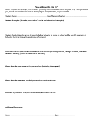 Rhode Island Parent Input to the Iep - Fill Out, Sign Online and ...