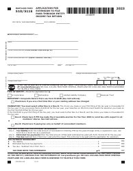Maryland Form 510/511E (COM/RAD-008) - 2023 - Fill Out, Sign Online and ...