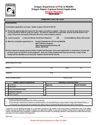 2025 Oregon Oregon Raptor Capture Permit Application - Resident - Fill Out, Sign Online and ...