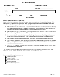 Form 700-00030 Download Fillable PDF or Fill Online Inventory Schedule ...