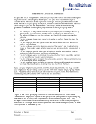 Independent Contractor Attestation Form - Broker - Unitedhealthcare ...