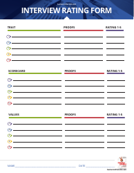 Interview Rating Form Download Printable PDF | Templateroller