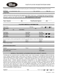 Youth Player Registration Form - US Club Soccer Download Fillable PDF ...