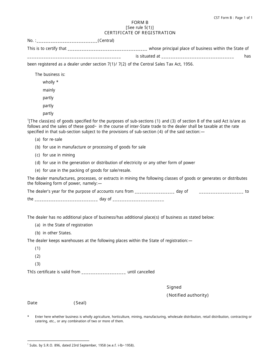 Form B Fill Out Sign Online And Download Printable PDF Jammu And