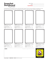 Snapchat Storyboard Template Download Printable PDF | Templateroller