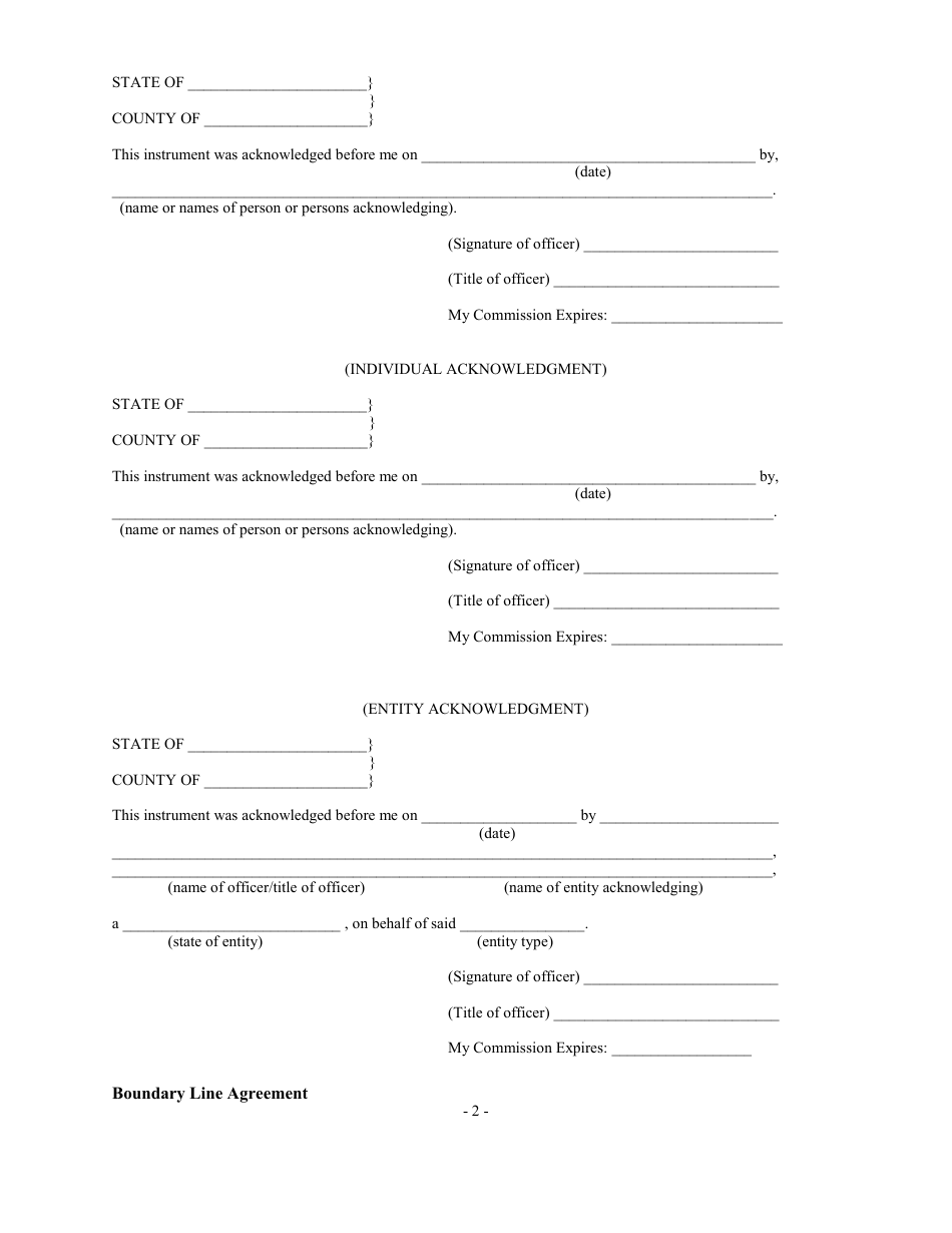 Boundary Line Agreement Template Fill Out Sign Online And Download