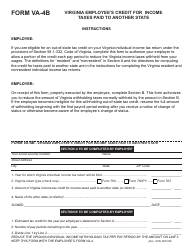 Form VA-4B Download Fillable PDF or Fill Online Virginia Employee's ...