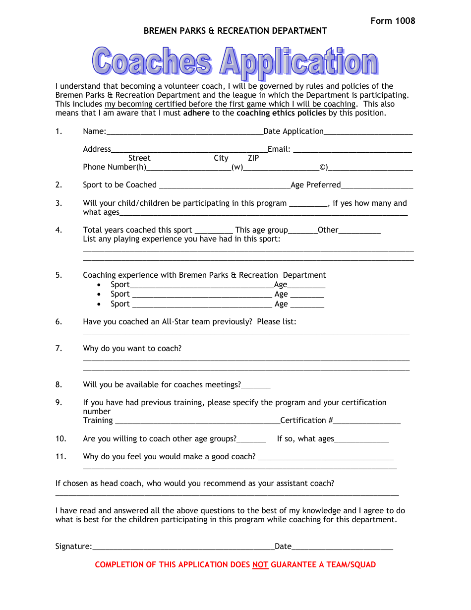 Form 1008 - Fill Out, Sign Online and Download Printable PDF, City of ...