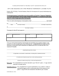 Form HSMV82082 Download Printable PDF or Fill Online Off-Line Issuance ...