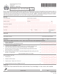 Form SU-452 Download Printable PDF or Fill Online Vermont Use Tax ...