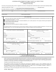 Form DPSMV1696 Download Fillable PDF or Fill Online Affidavit of ...