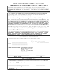Federal Education Loan Forbearance Request Form Download Printable PDF ...