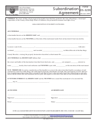 Form DS-3239 Download Fillable PDF or Fill Online Subordination ...
