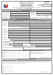 FA Form 40 Download Fillable PDF or Fill Online Report of Birth ...