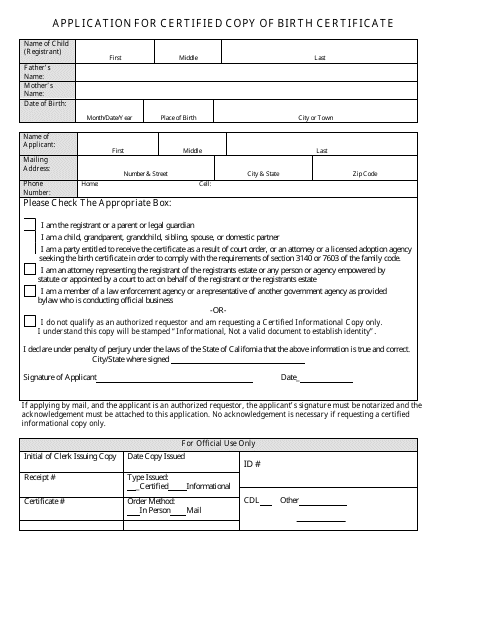 Ontario Birth Certificate Application Form Printable - Printable Forms Free Online
