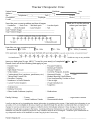 Chiropractic Patient Intake Form - Thacker Chiropractic Clinic Download ...