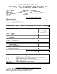 Maine Pecfas Summary Scoring Sheet - Preschool & Early Childhood ...