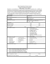 Illinois Medication Error Report Form Download Printable PDF ...