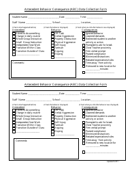 Antecedent Behavior Consequence (Abc) Data Collection Form Download ...