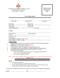 Washington, D.C. Jordan Visa Application Form - Embassy of the ...
