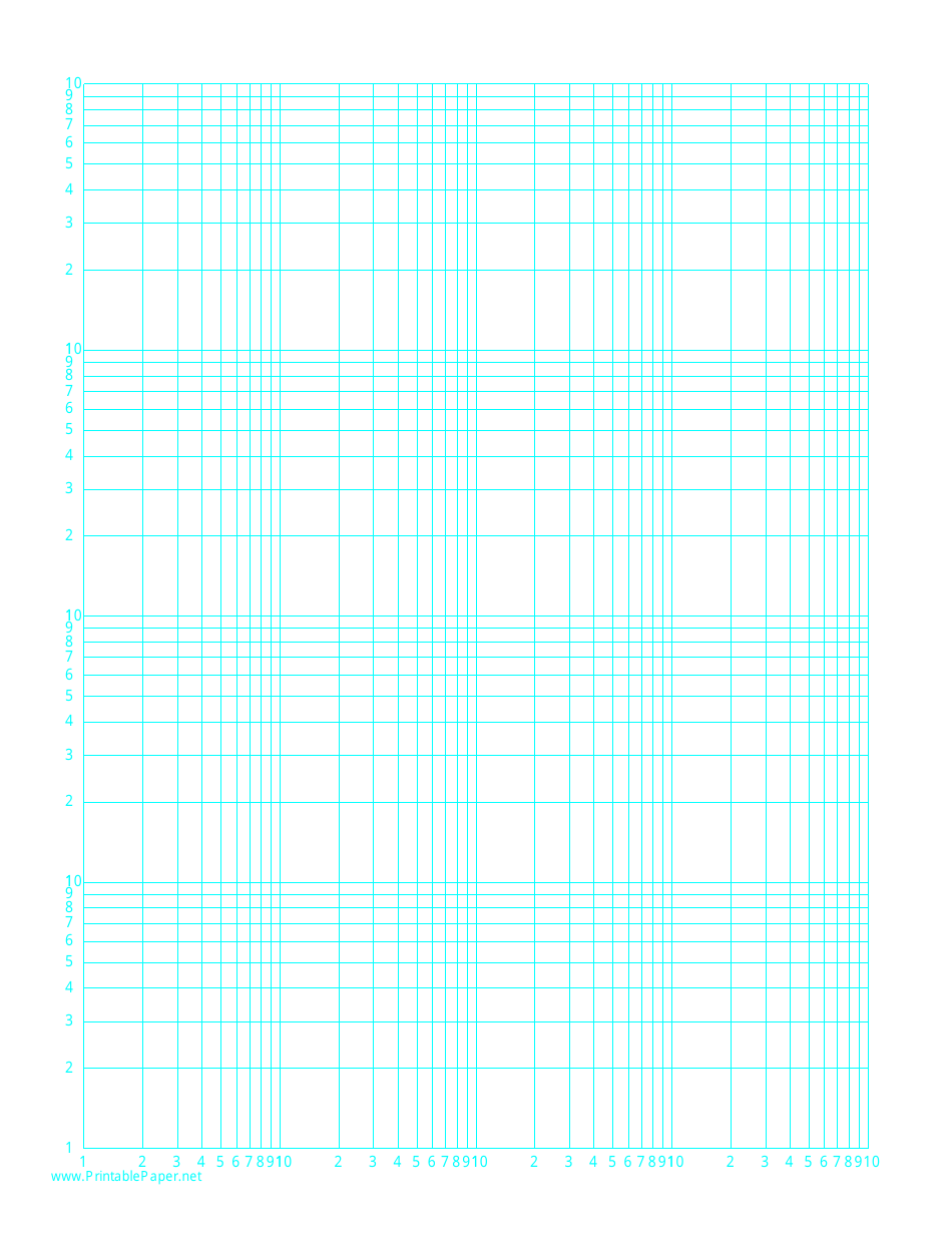 Log-Log Paper With Logarithmic Horizontal Axis (Four Decades) and ...