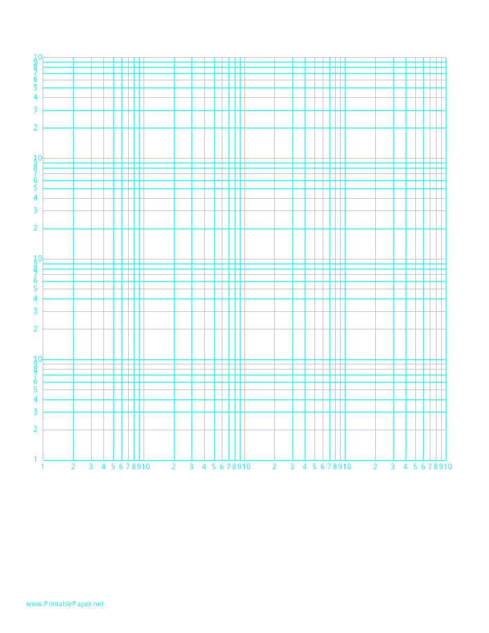 Log Log Paper With Logarithmic Horizontal Axis Four Decades And